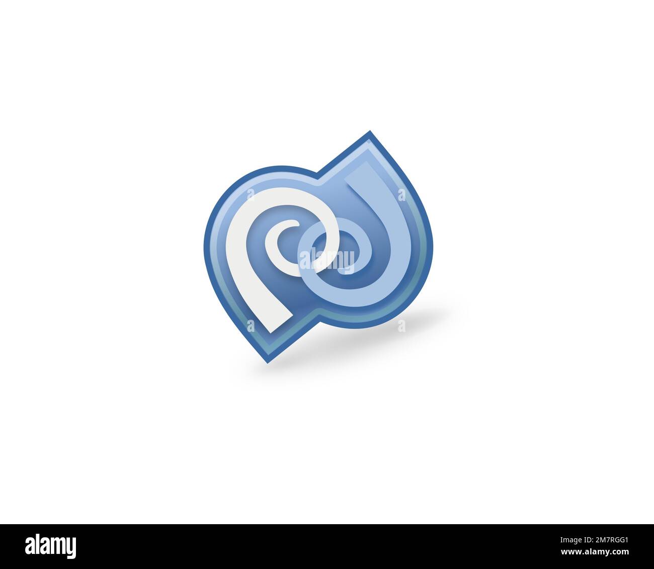 MonoDevelop, rotated logo, white background Stock Photo - Alamy