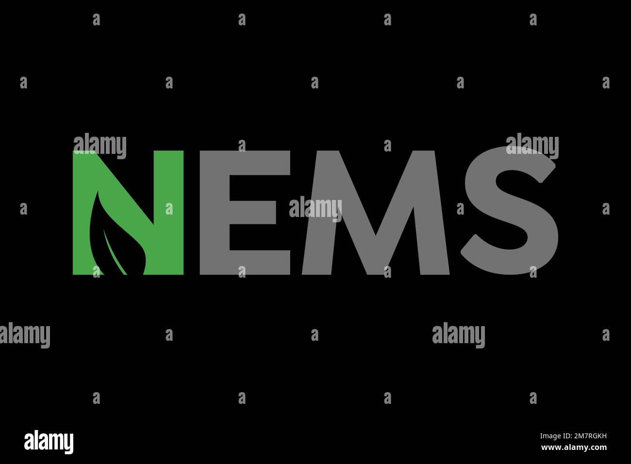 NEMS AS, Logo, Black background Stock Photo - Alamy