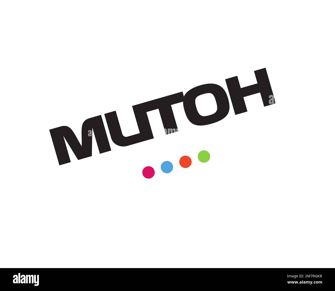 Mutoh Europe nv, rotated logo, white background Stock Photo - Alamy