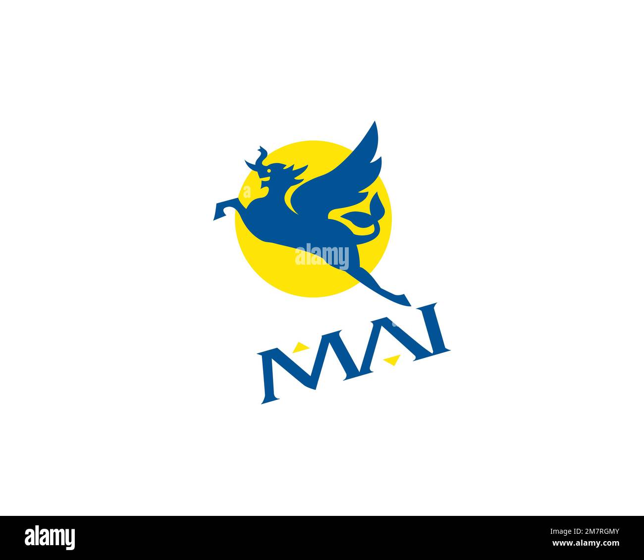 Myanmar Airways International, rotated logo, white background Stock ...