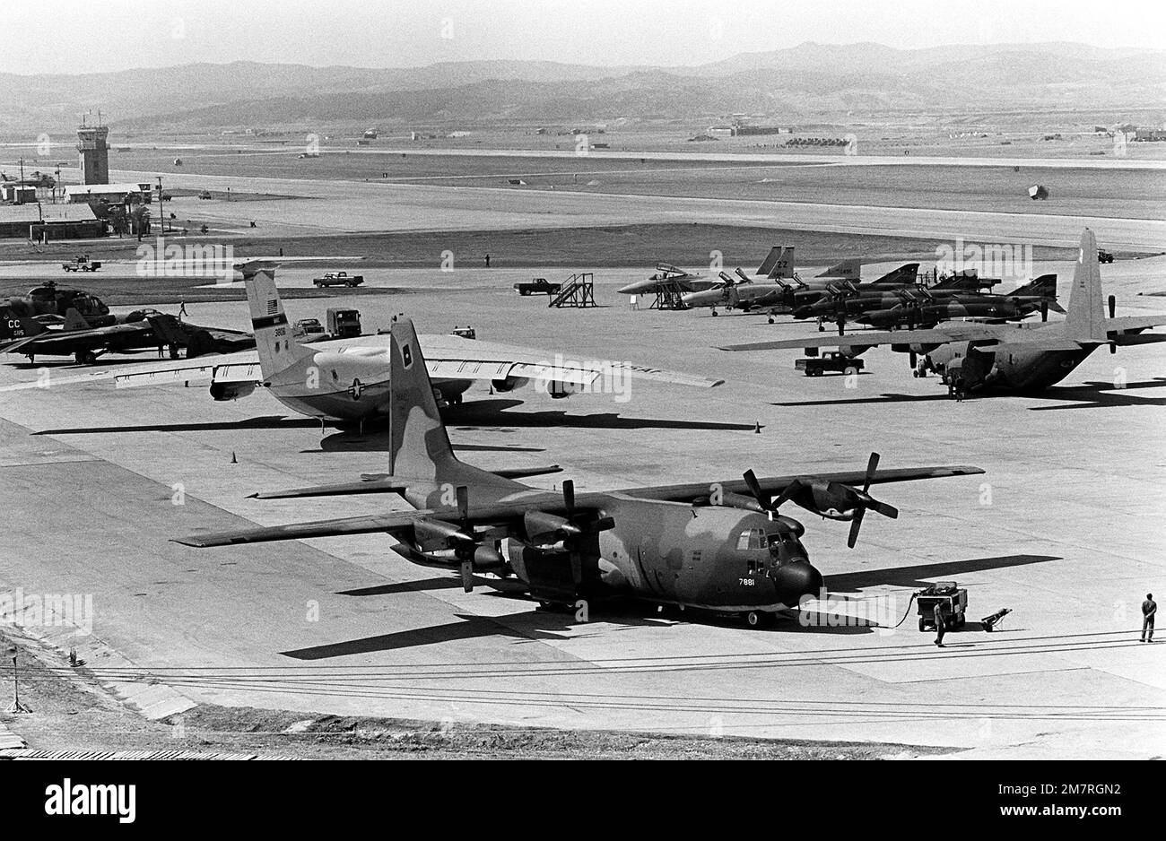 A view of various aircraft on static display to be viewed by the ...