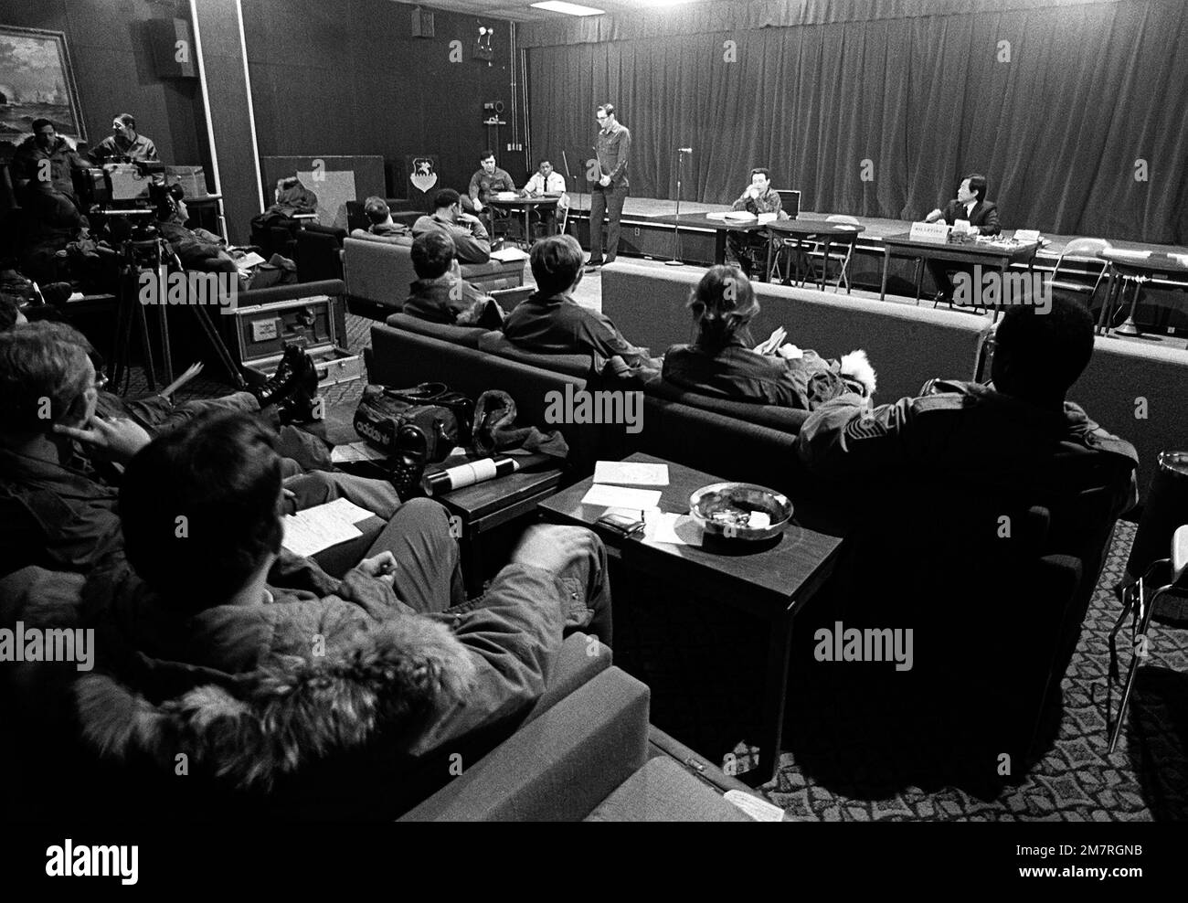 Air Force members are briefed after checking in for Exercise Team ...