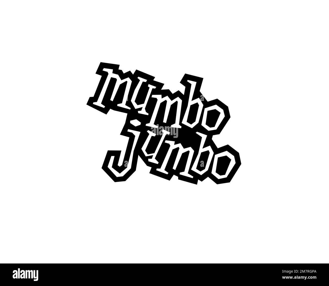 MumboJumbo, rotated logo, white background B Stock Photo - Alamy