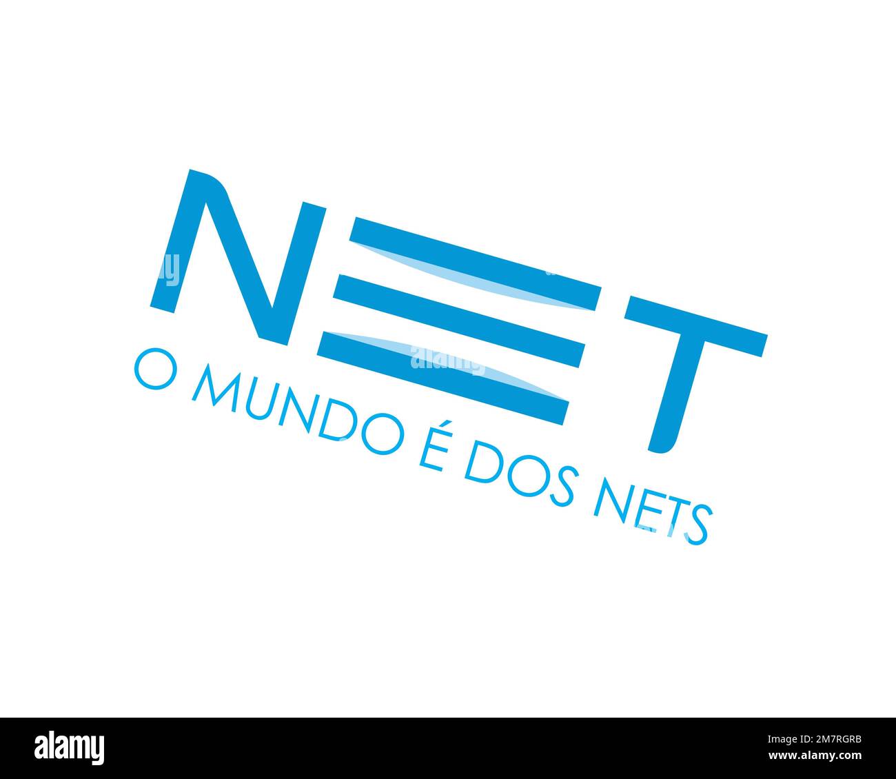 NET telecommunications, rotated logo, white background B Stock Photo ...