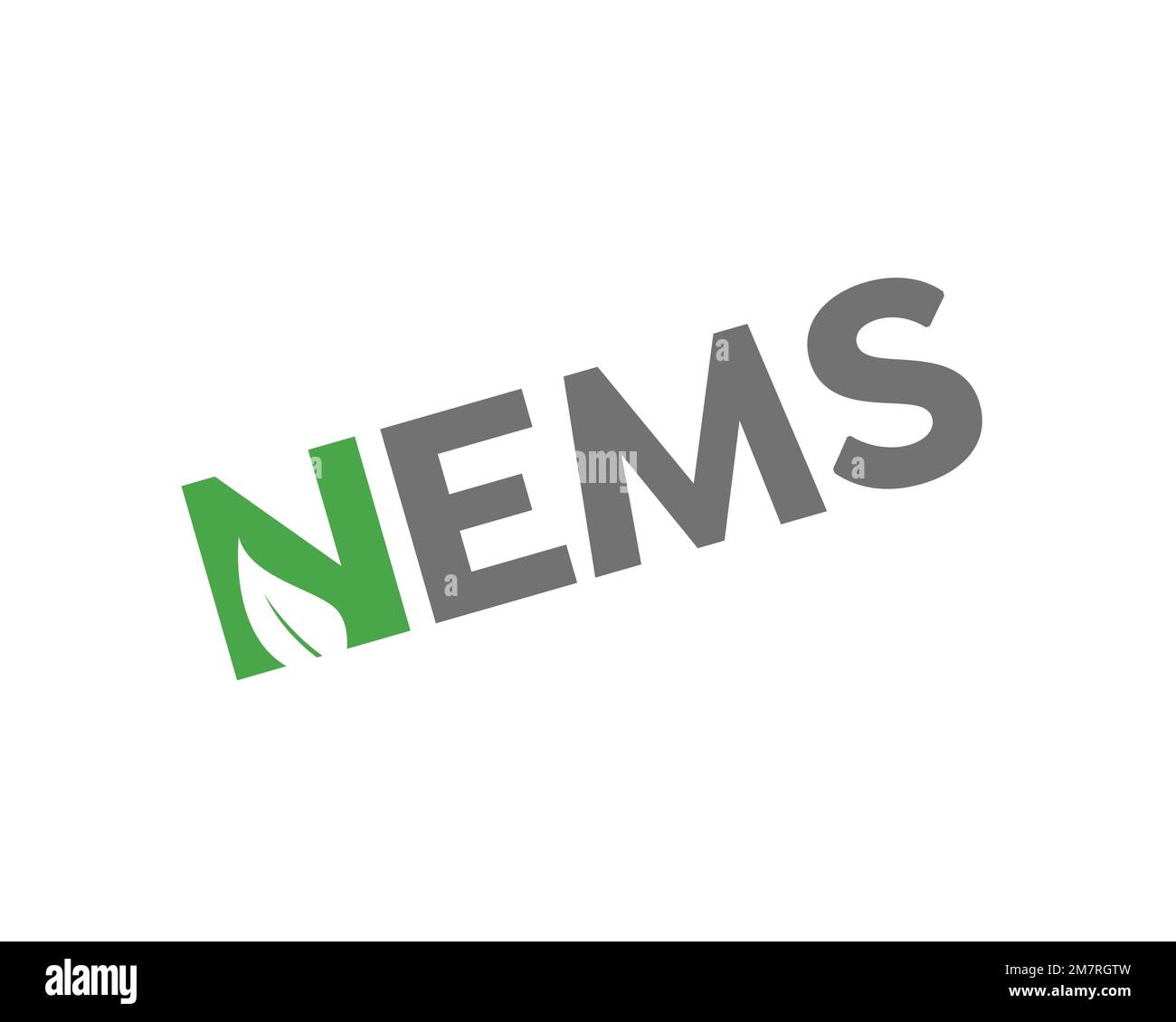 NEMS AS, rotated logo, white background Stock Photo - Alamy