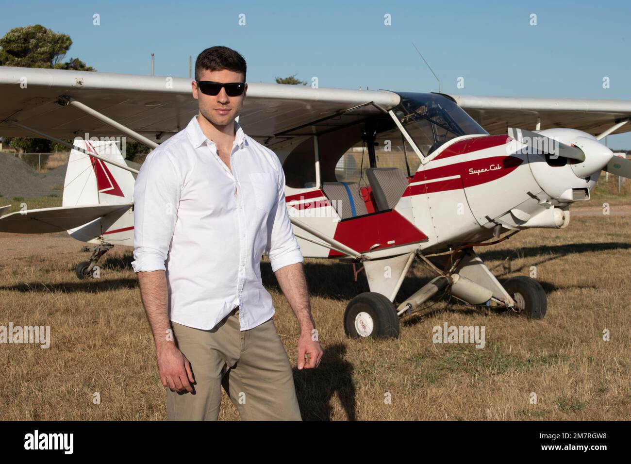 Cockpit piper super cub aircraft hi-res stock photography and images ...