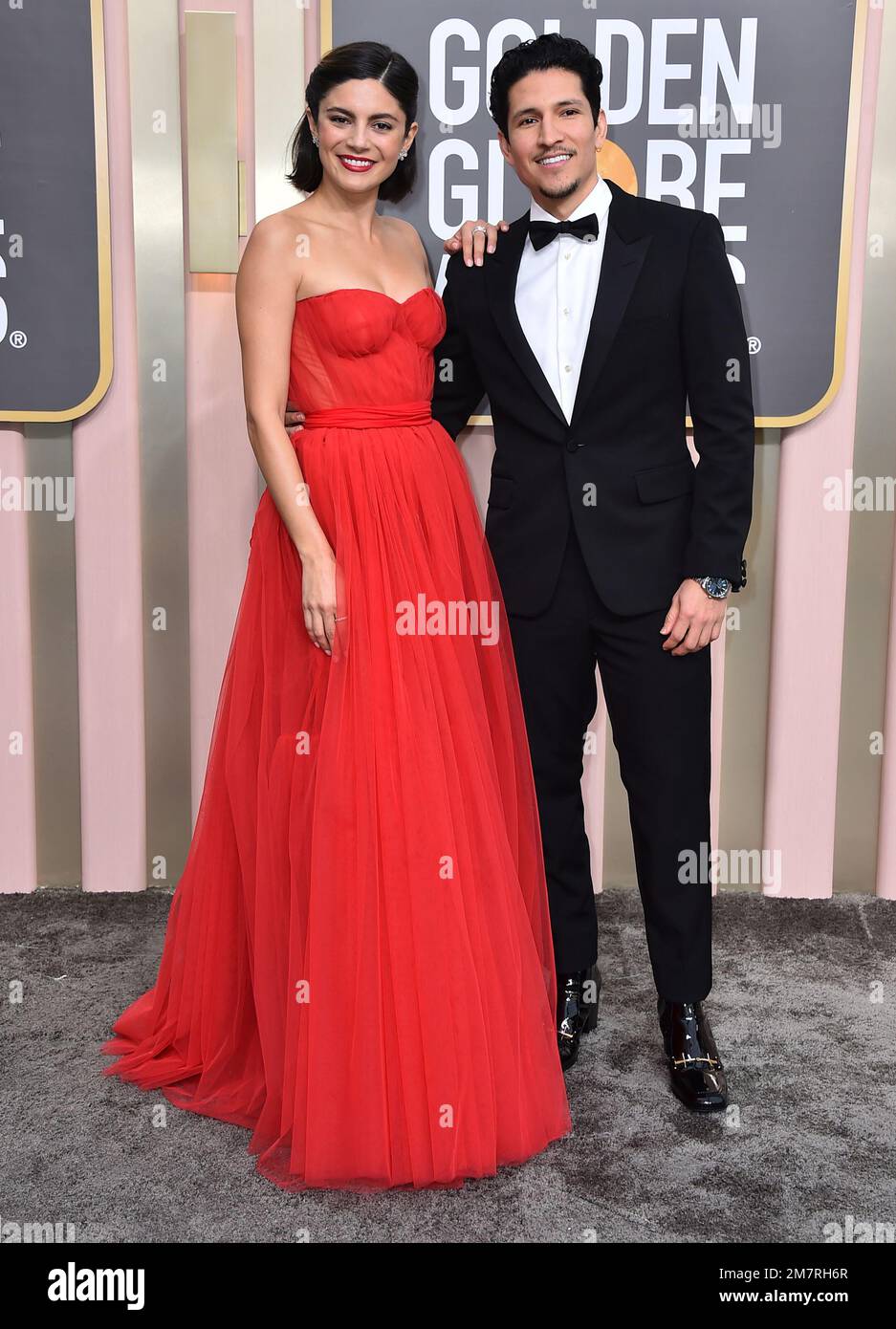Monica Barbaro, left, and Danny Ramirez arrive at the 80th annual ...