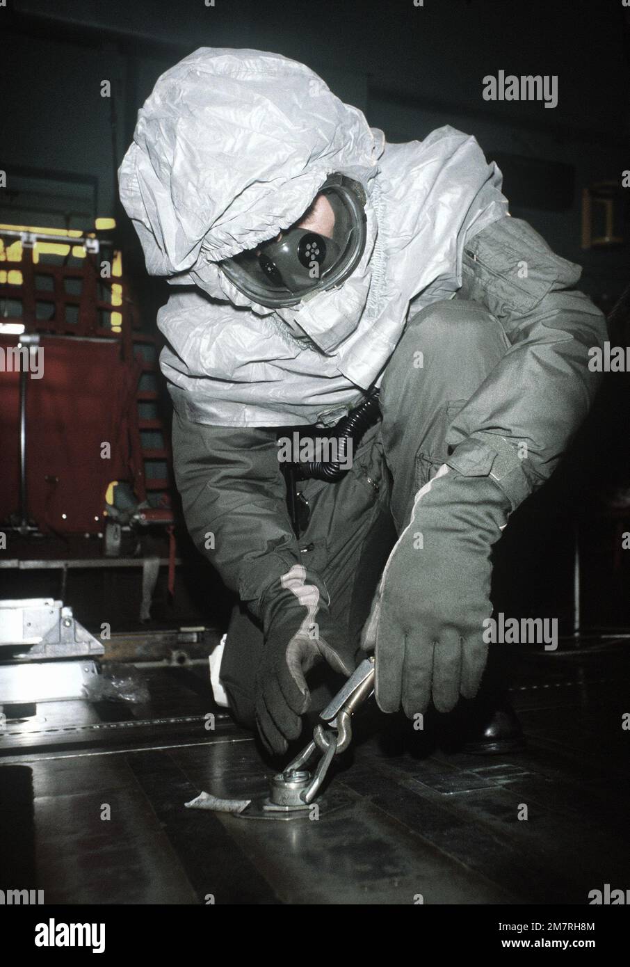 A C-141 Starlifter aircraft is reconfigured to serve as a medevac plane ...