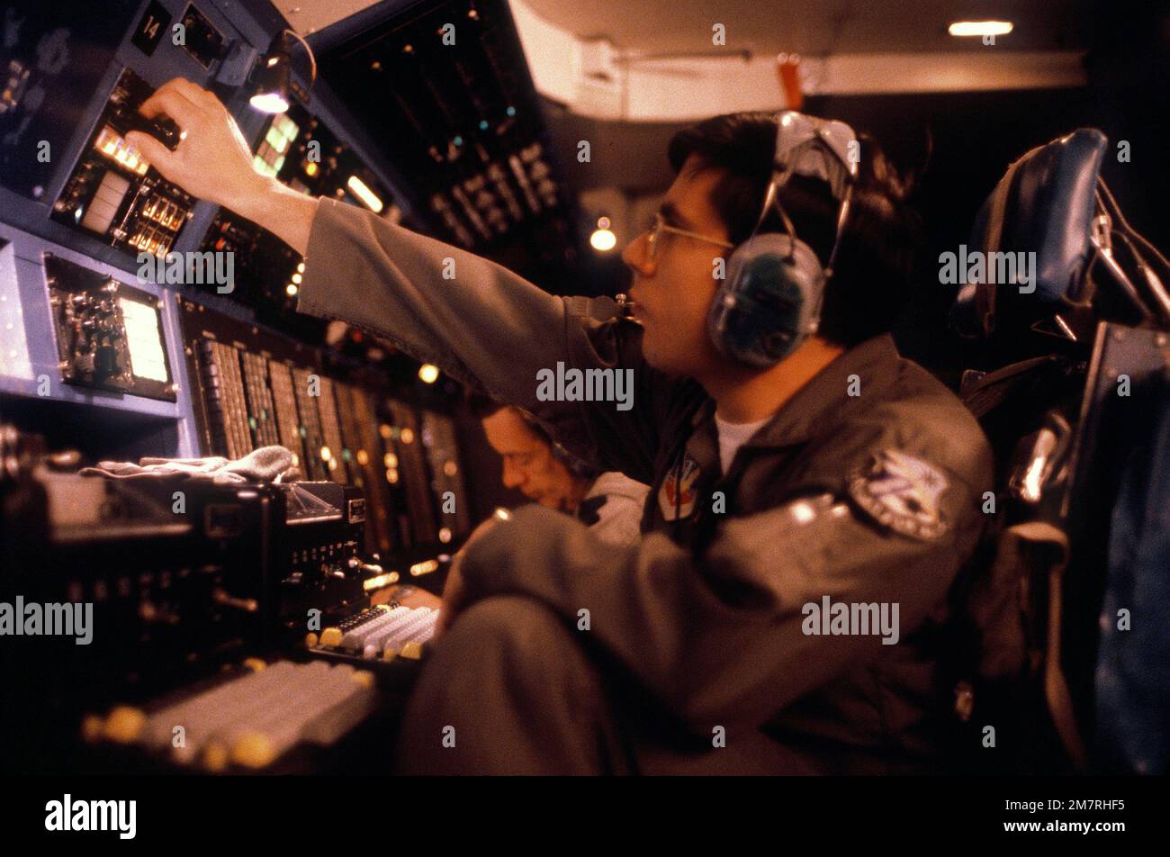 Airborne Maintenance Technician TECH. Sergeant Michael Briese operates ...