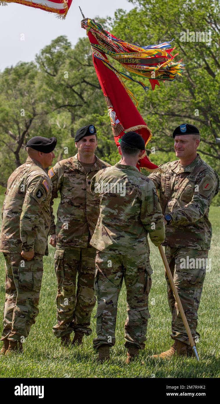 U.S. Army Col. Brandon Smith (far right), the 2nd Armored Brigade ...