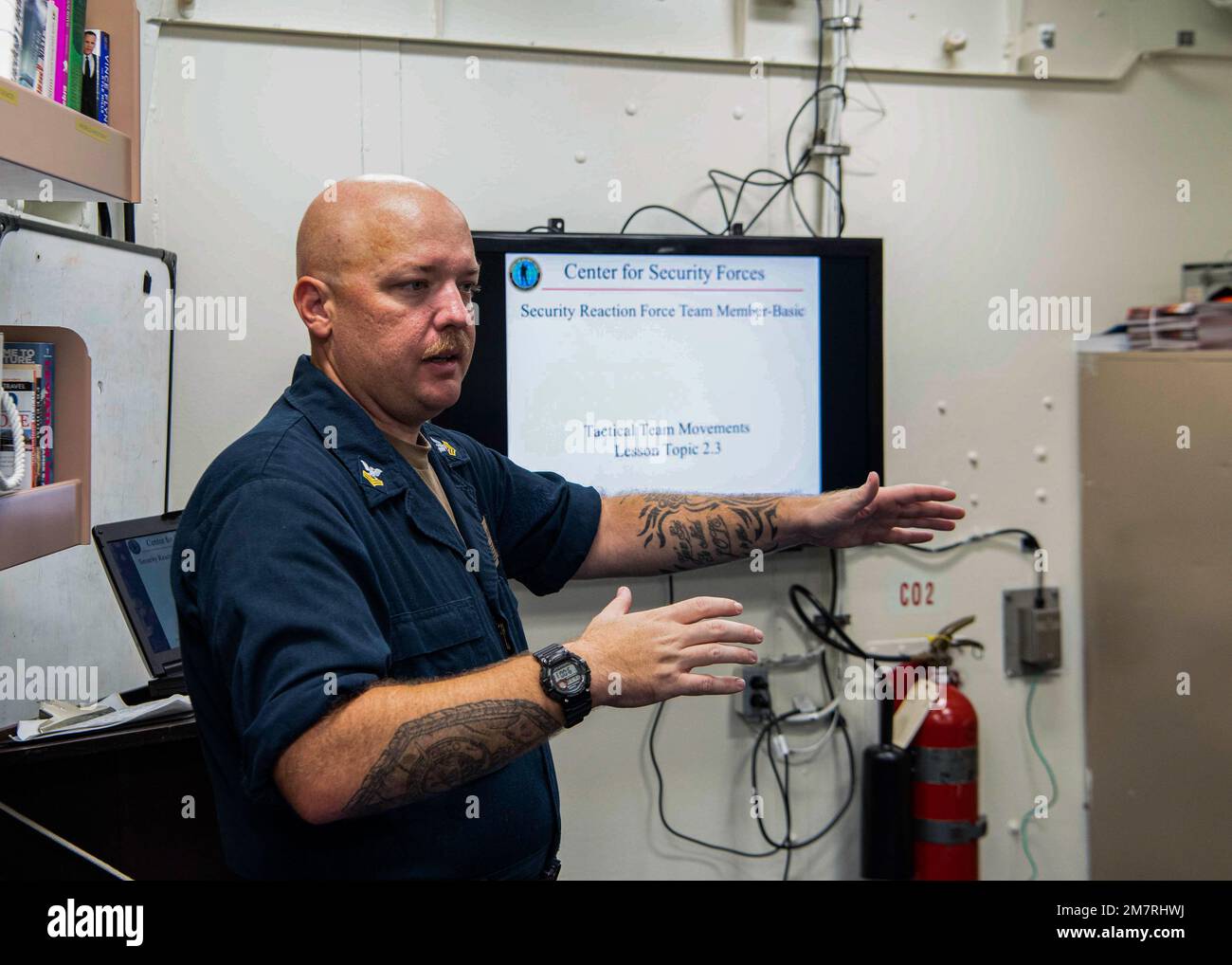 PHILIPPINE SEA (May 12, 2022) Boatswain’s Mate 1st Class Ryan McMillen ...