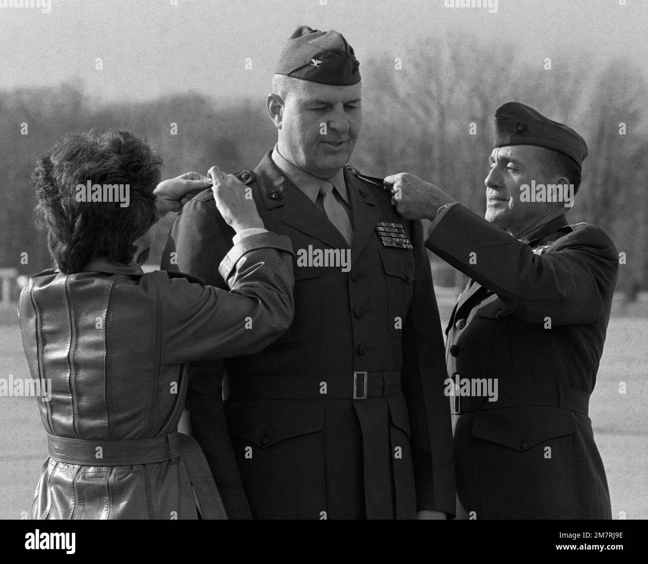 Brigadier General Joseph B. Knotts has his stars pinned on by ...