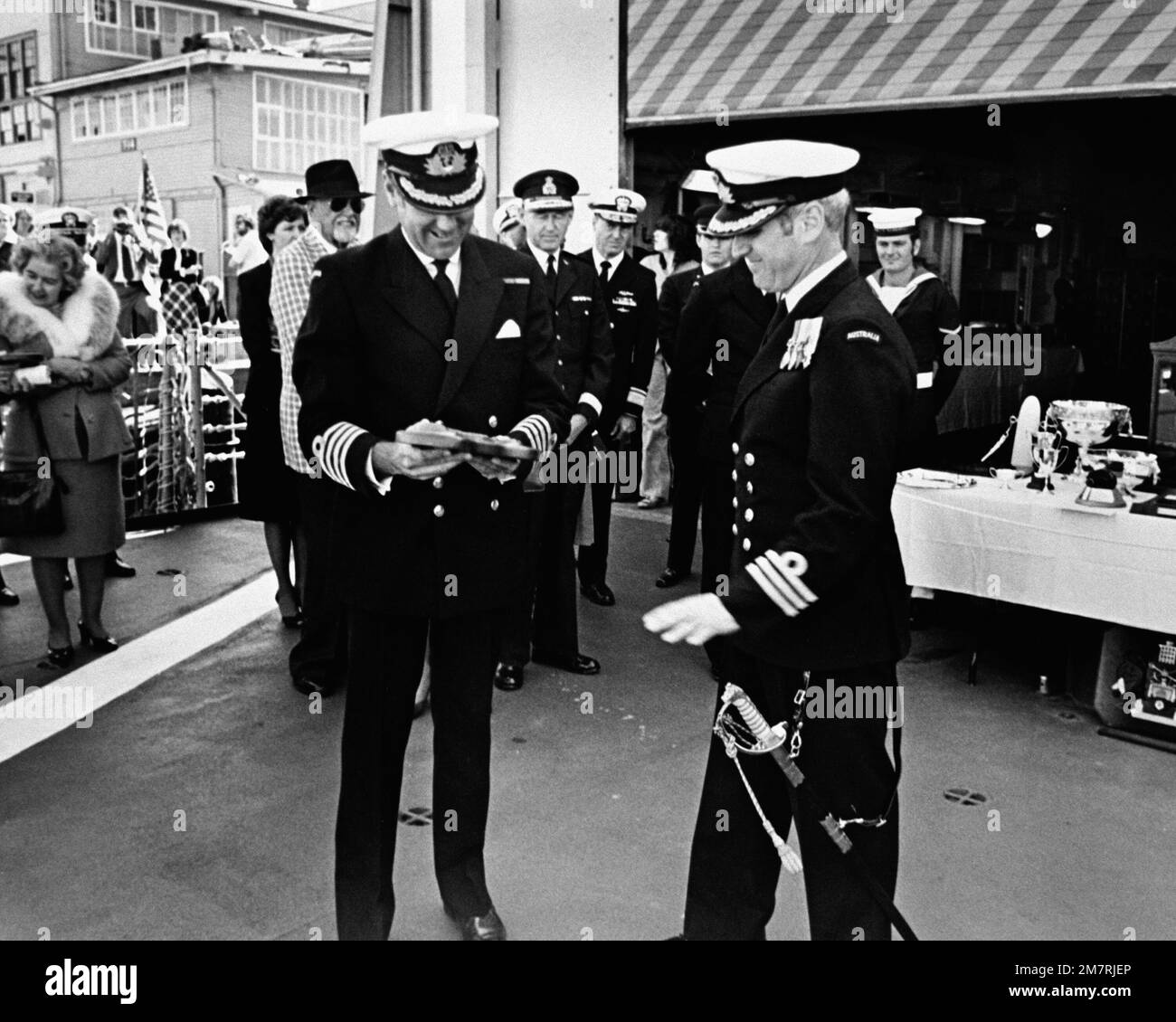 CAPT M. G. Hole, the son of the gunnery officer of the first HMAS ...