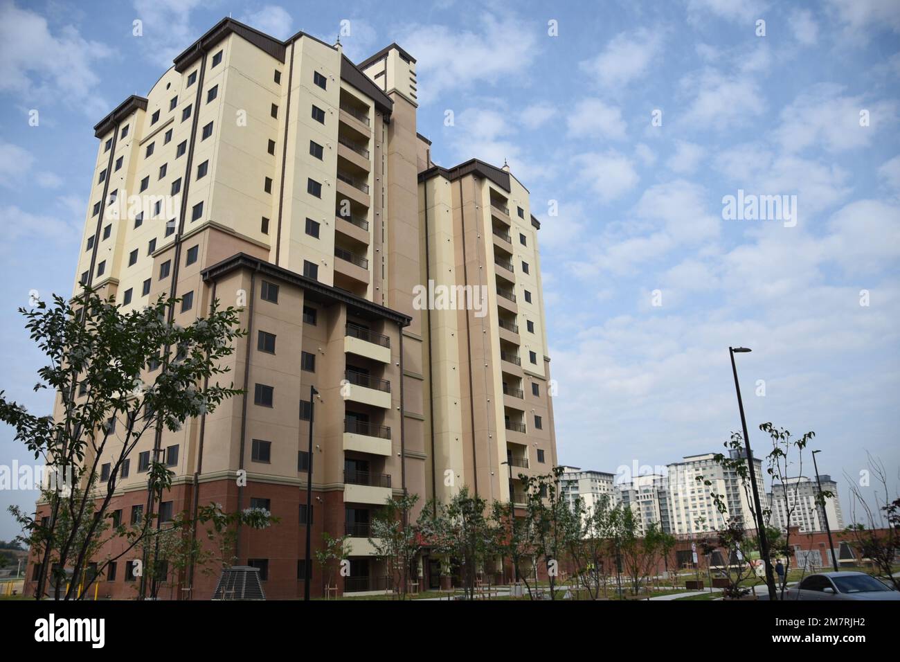A new family housing complex opened, May 13, 2022 during a ribbon ...