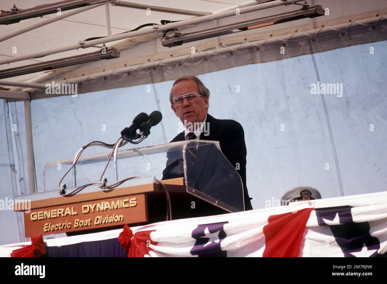 Sen Henry Jackson, D-Washington, speaks at commissioning ceremonies for ...