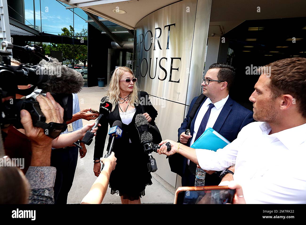 Lawyer Leigh Johnson who is representing Uiatu Joan Taufua outside ...