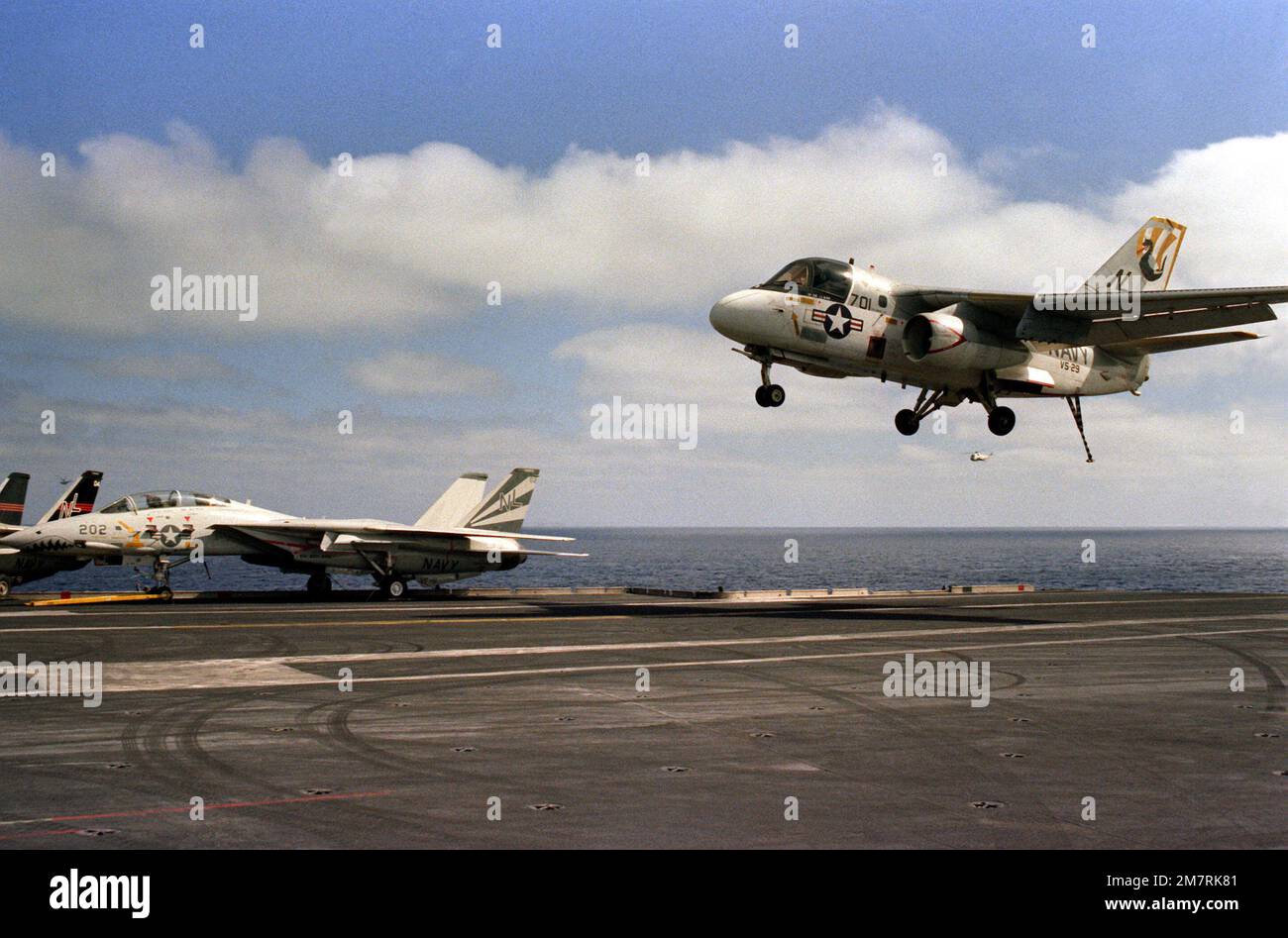 A left front view of an S-3A Viking from Air Anti-submarine Squadron 29 ...
