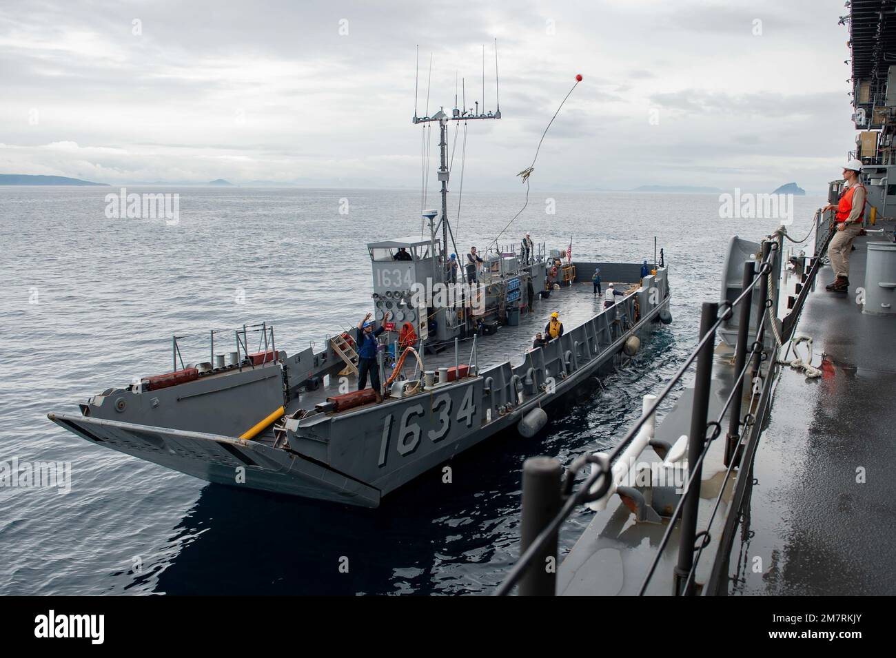 Sea of Japan (May 12, 2022)— Expeditionary sea base ship USS Miguel ...