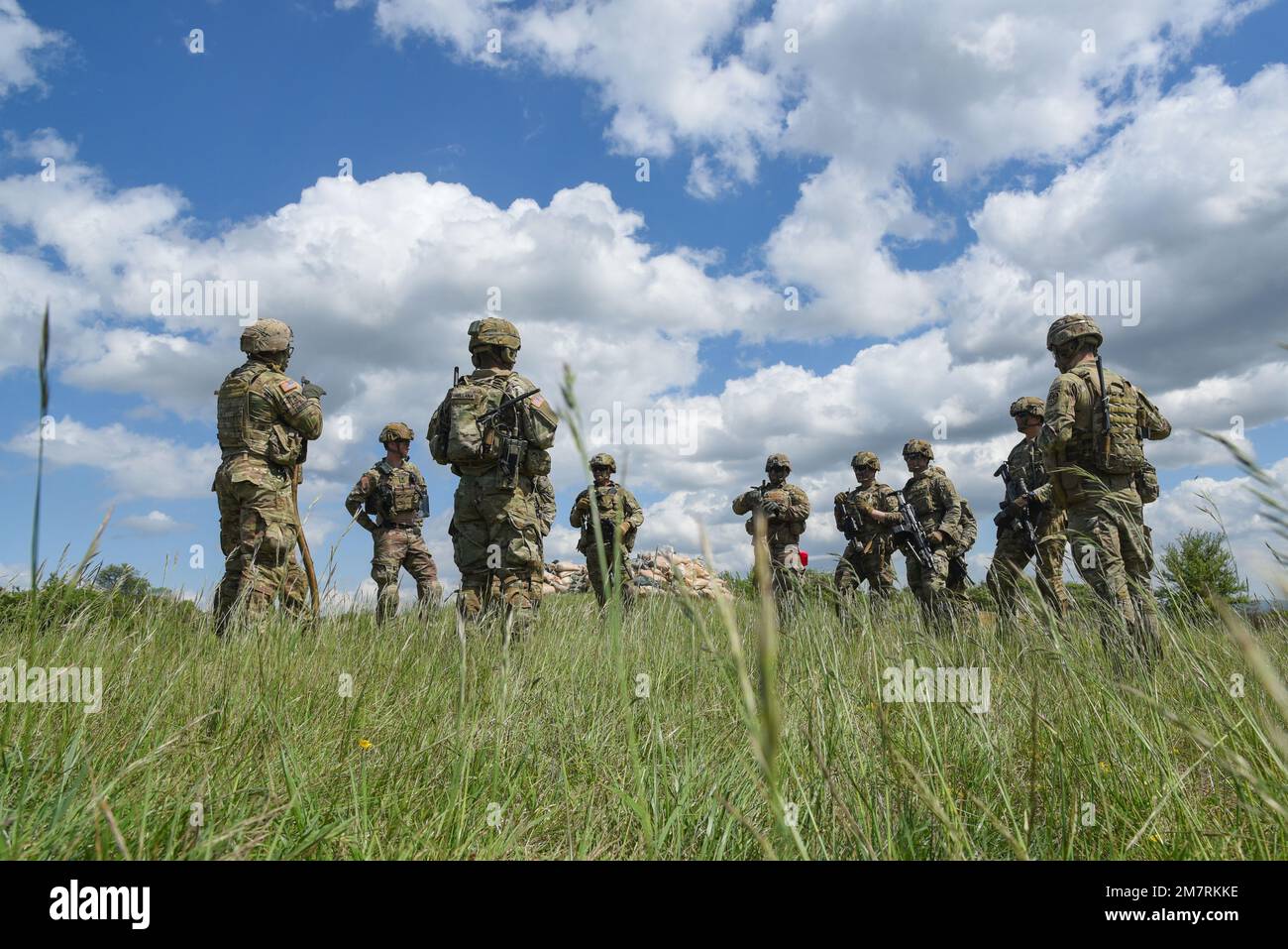 U.S. Soldiers with Lightning Troop, 3rd Squadron, 2nd Cavalry Regiment ...