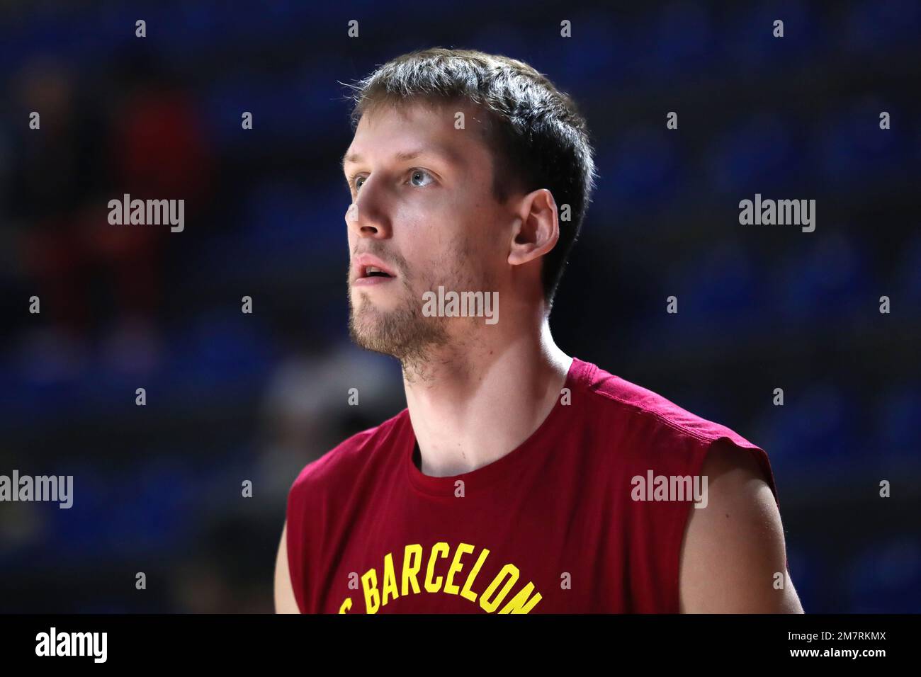 Belgrade, Serbia, 30 December 2022. Jan Vesely of FC Barcelona reacts ...