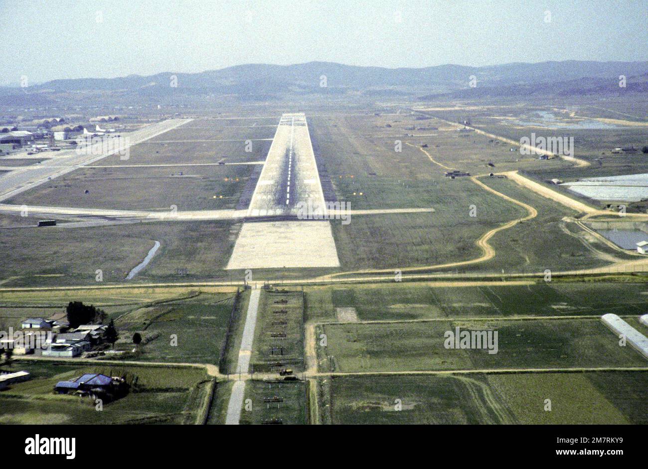 An Aerial View Of The Runway Approach Base Osan Air Base Country Republic Of Korea Kor Stock