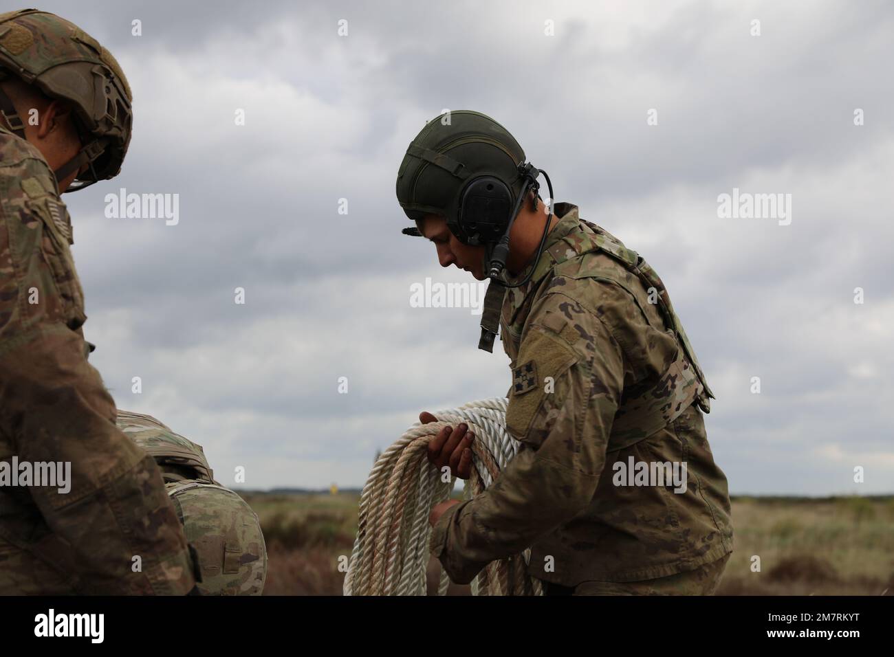 U.S. Army Sgt. Hudson Cogswell, an assault breacher vehicle commander ...