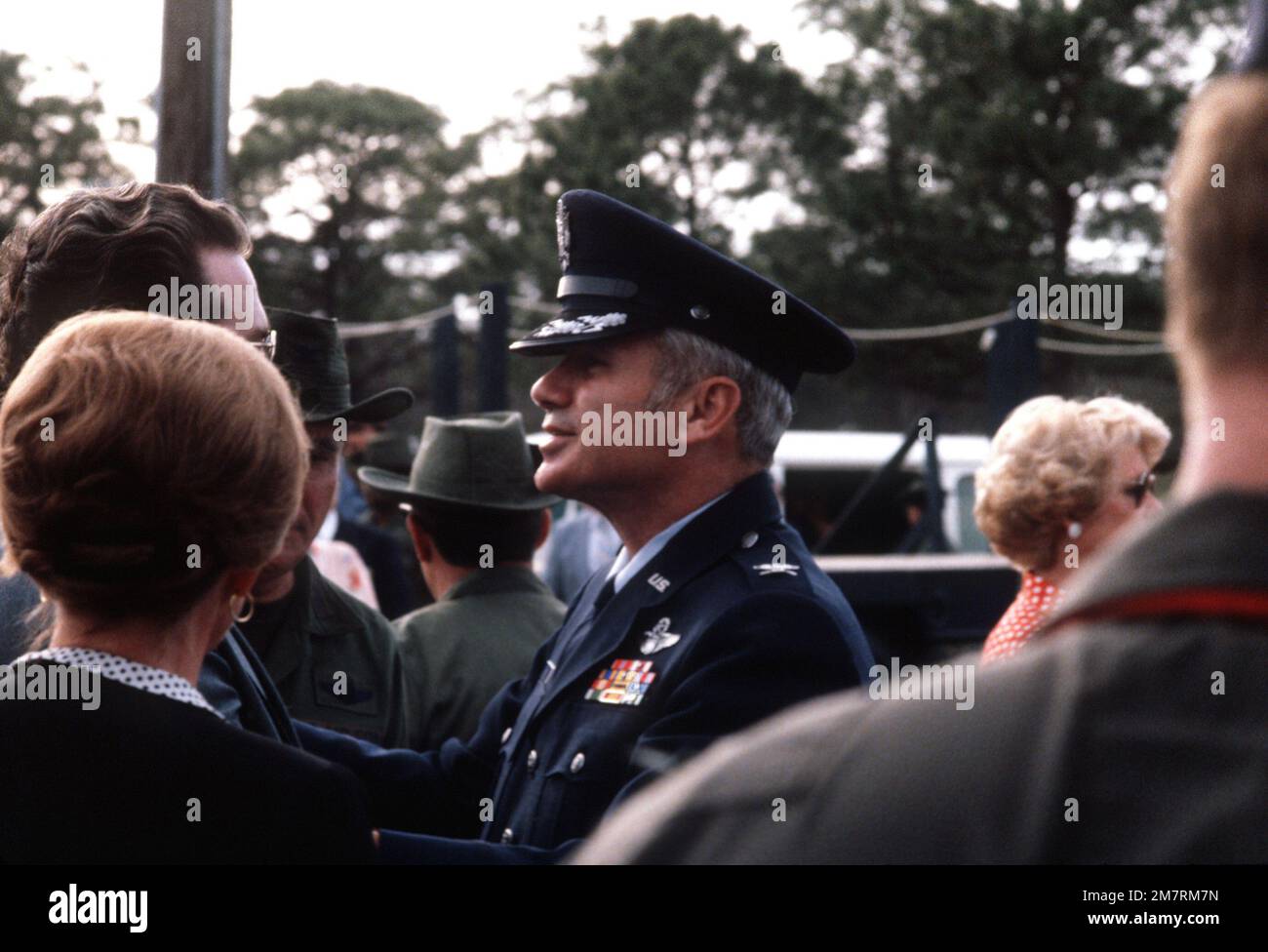 A close-up view of COL Thomas Schaefer, who was the senior military ...