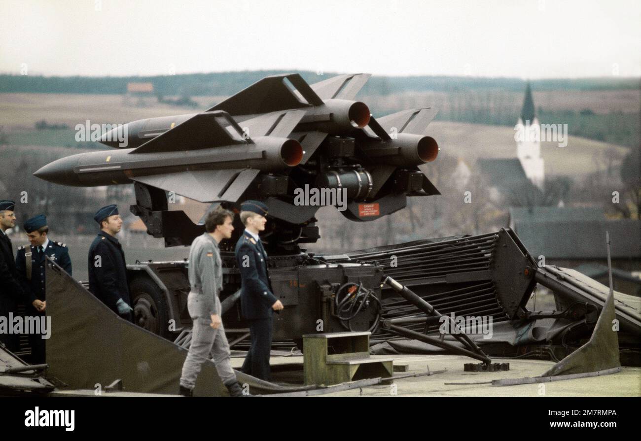 U.S. Air Force Academy cadets visit a German Hawk missile site. Country ...