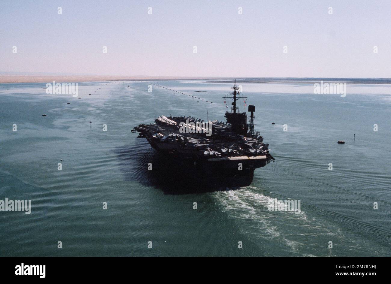 An Aerial Port Quarter View Of The Aircraft Carrier Uss America Cv 66 During Its Transit