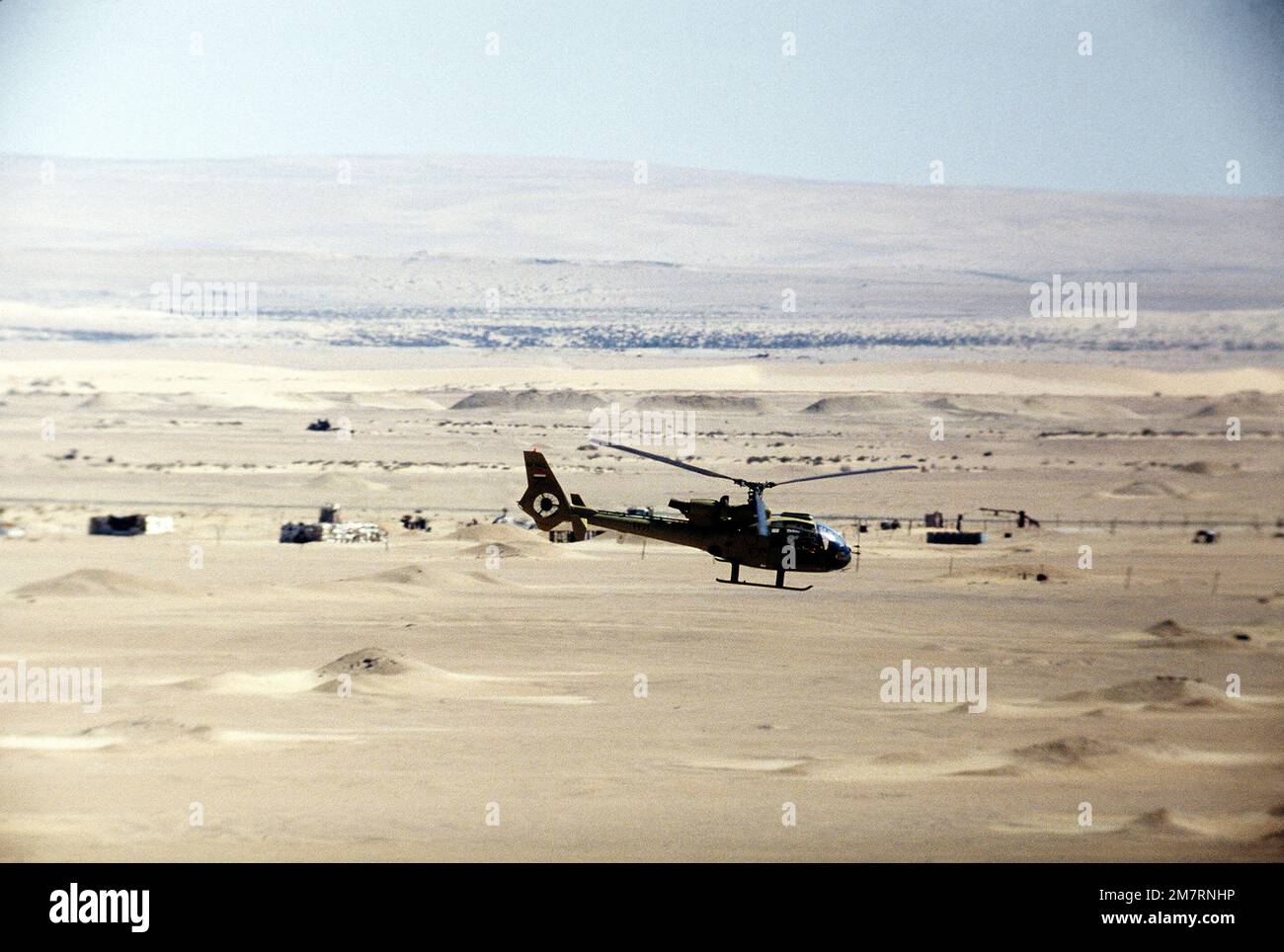 A right side view of an Egyptian (French-built) SA-341 Gazelle ...