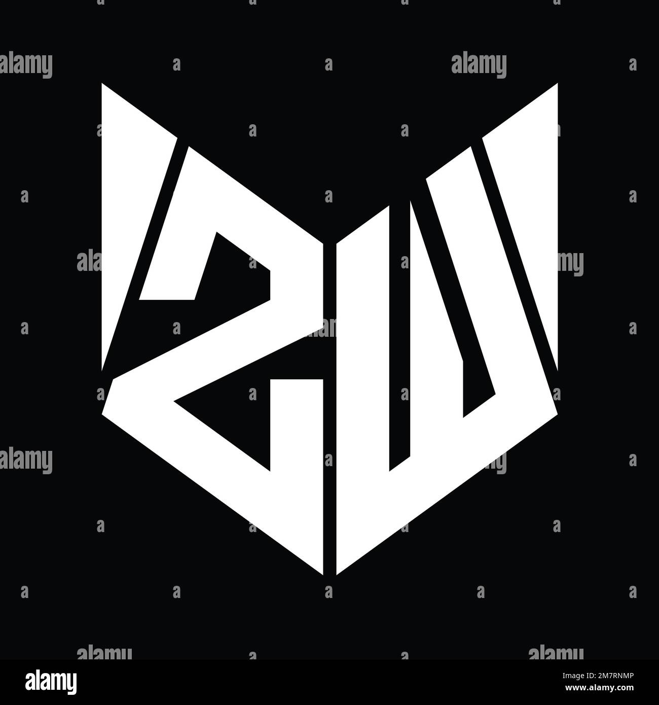 Wz initials logo hi-res stock photography and images - Alamy