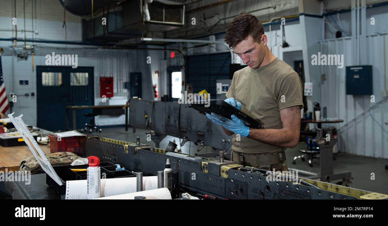Senior Airman Isaac Carlsen, 4th Munitions Squadron maintenance member ...