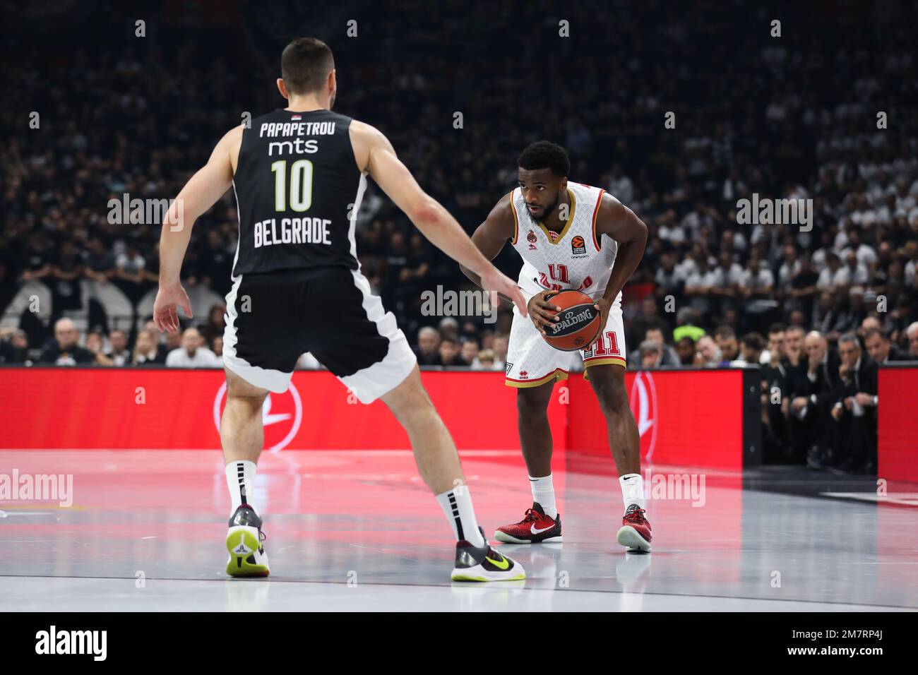 Belgrade, Serbia, 5 January 2023. Alpha Diallo of AS Monaco in action ...