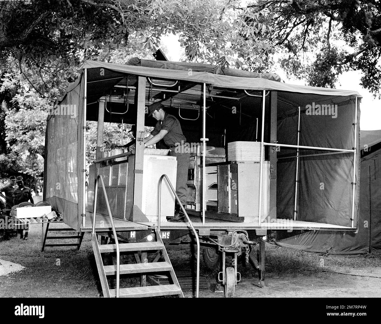 Mobile kitchen trailer Black and White Stock Photos & Images - Alamy