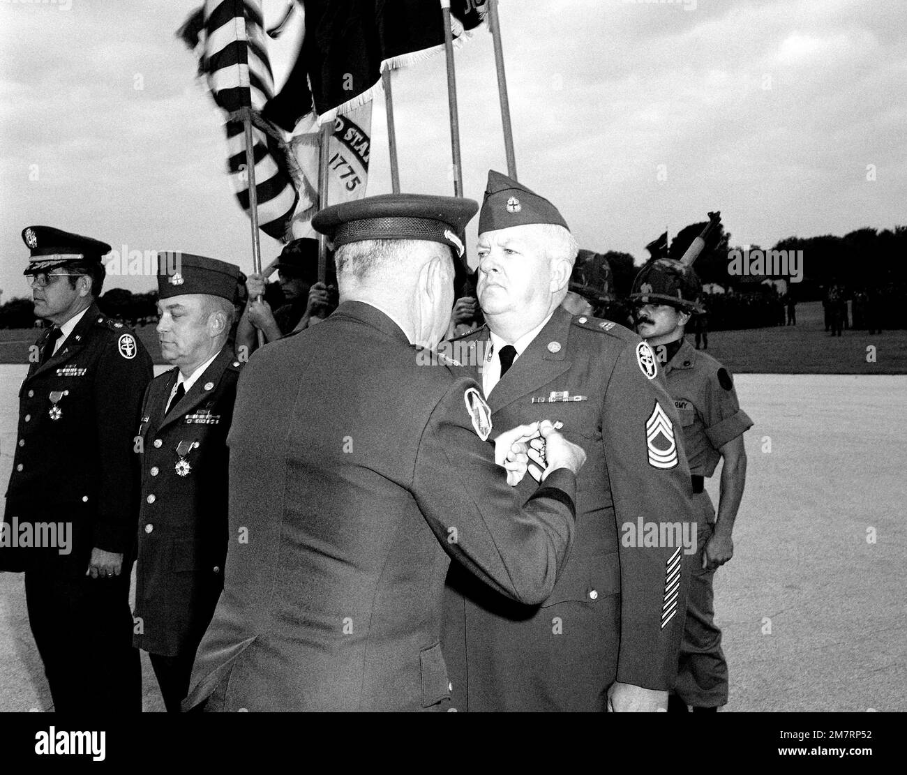 MSG Karl J. Stegmann is awarded the Legion of Merit upon his retirement ...