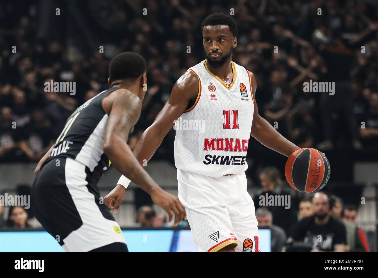 Belgrade, Serbia, 5 January 2023. Alpha Diallo of AS Monaco in action ...