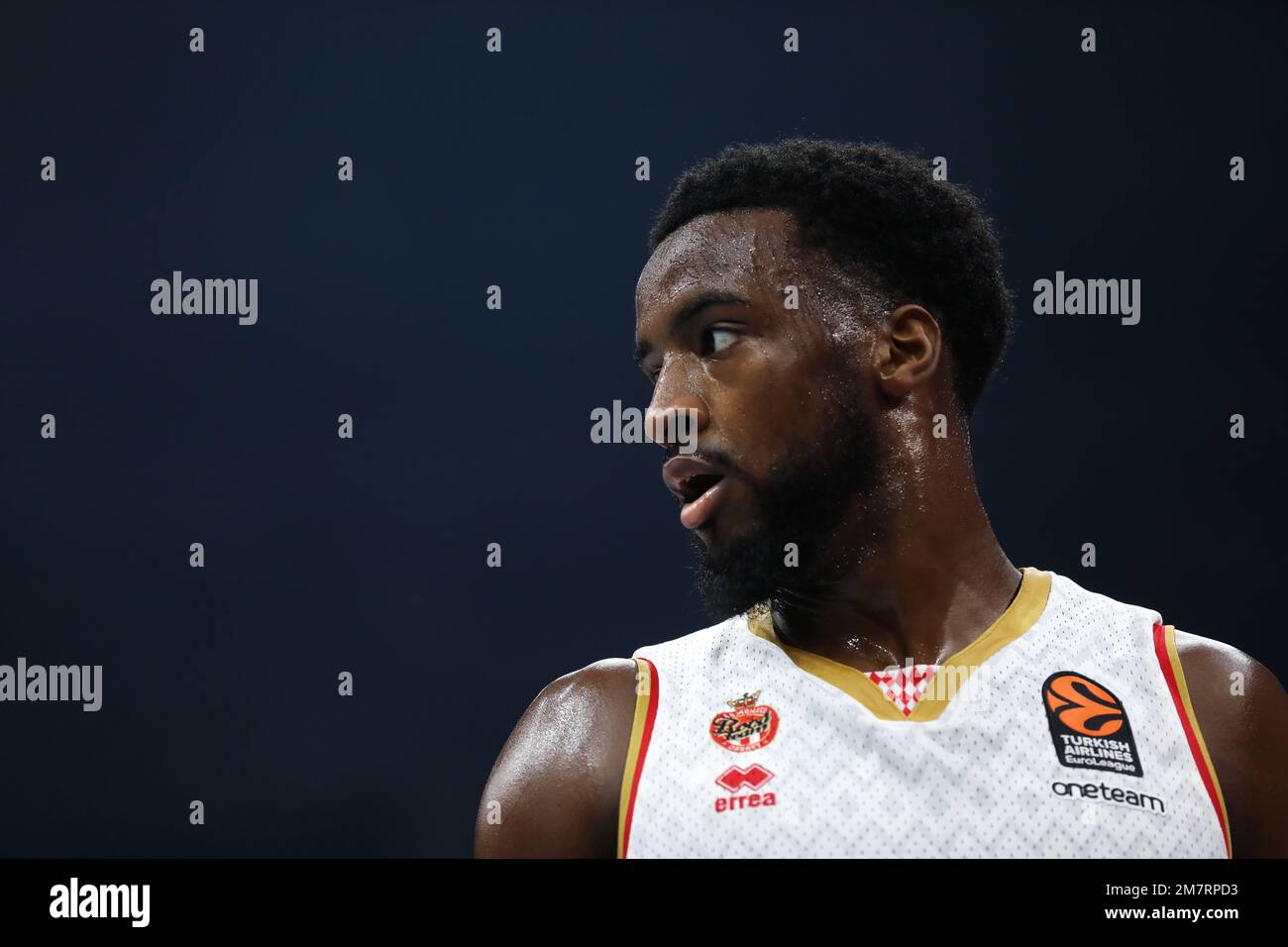 Belgrade, Serbia, 5 January 2023. Alpha Diallo of AS Monaco reacts ...