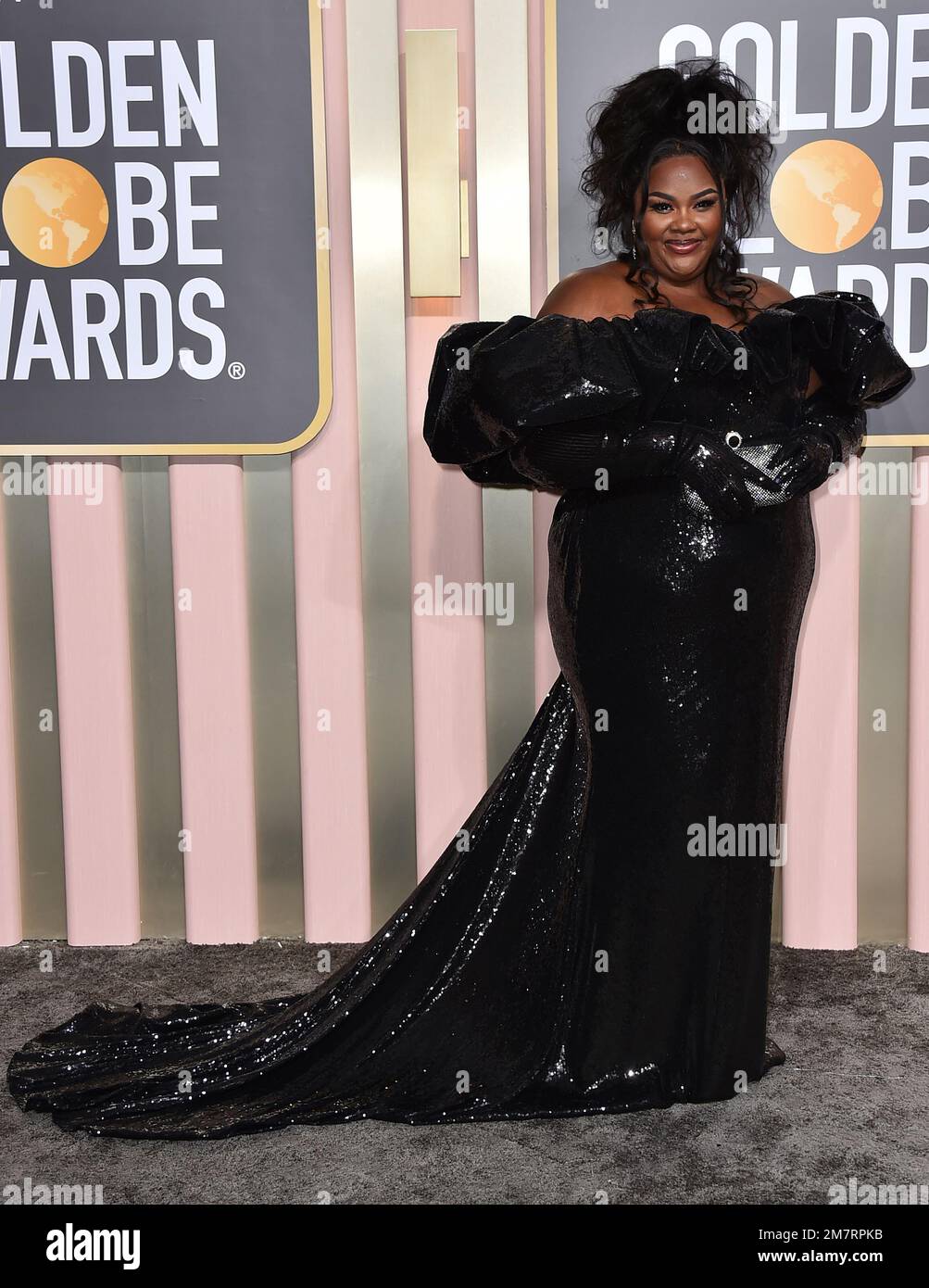 Nicole Byer arrives at the 80th annual Golden Globe Awards at the ...