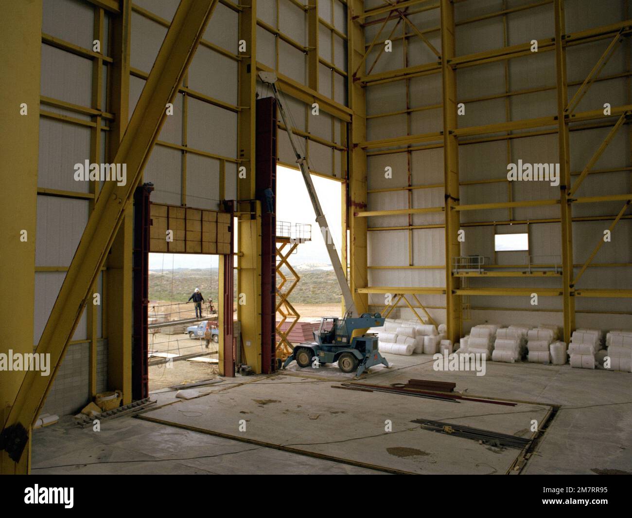 AN interior view of the vertical lift door at the missile assembly ...
