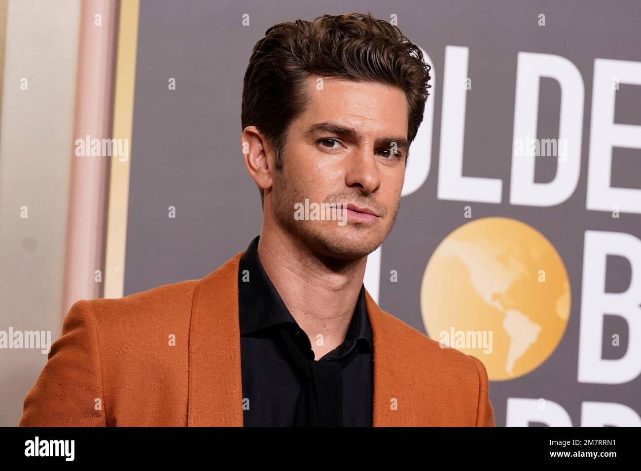Andrew Garfield arrives at the 80th annual Golden Globe Awards at the ...