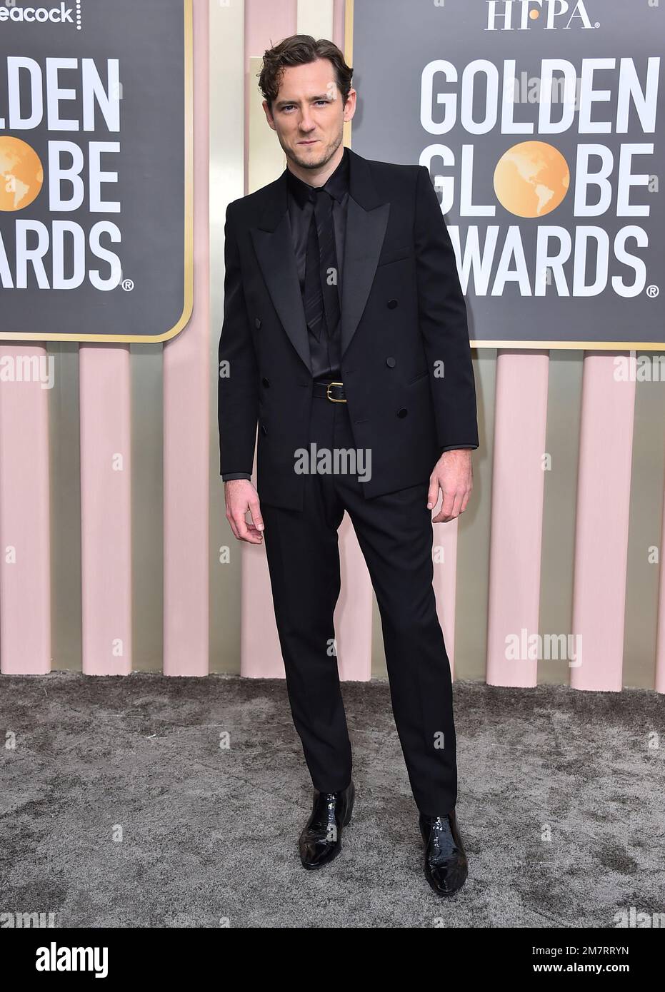 Lewis Pullman arrives at the 80th annual Golden Globe Awards at the ...