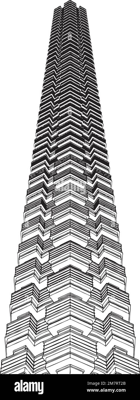 Abstract Constructions of the Skyscraper Vector Stock Vector Image ...