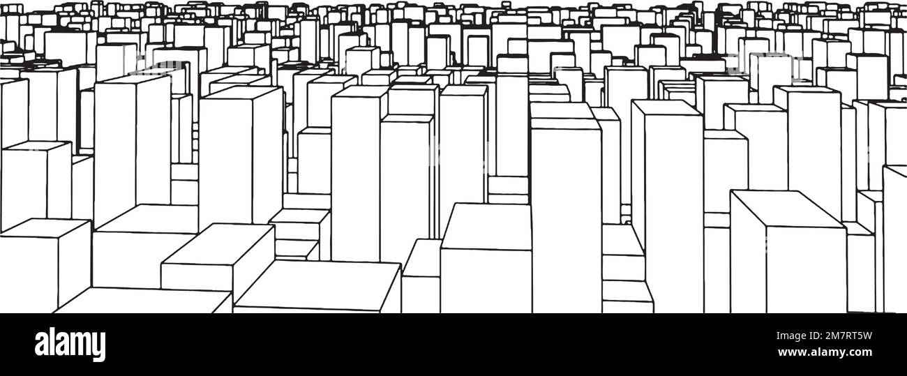 Abstract Urban City Of The Cube And Prism Vector Stock Vector Image ...