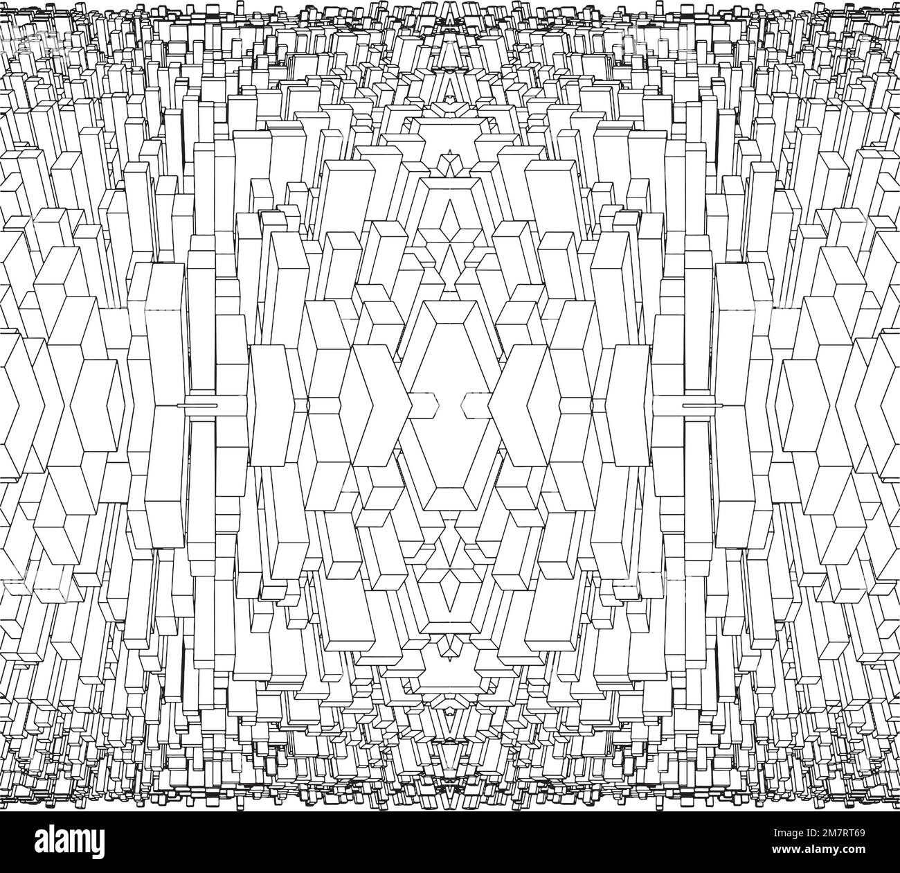 Abstract Urban City Of The Cube And Prism Vector Stock Vector Image ...