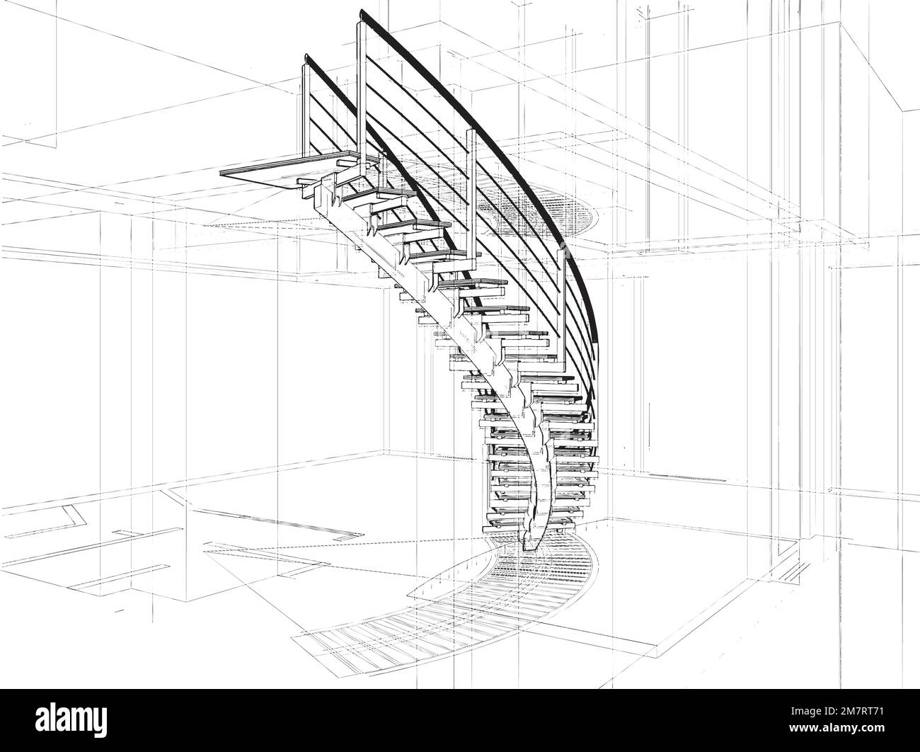 Modern staircase architect Stock Vector Images - Alamy