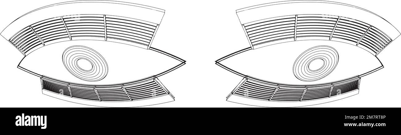 Abstract Construction Structure Eye Vector Stock Vector Image & Art - Alamy