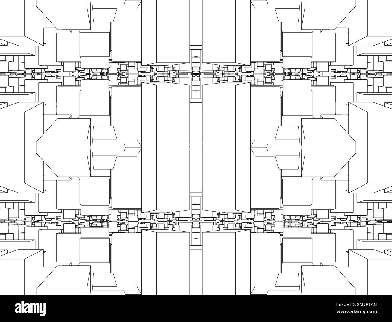 Abstract Urban City Of The Cube And Prism Vector Stock Vector Image ...