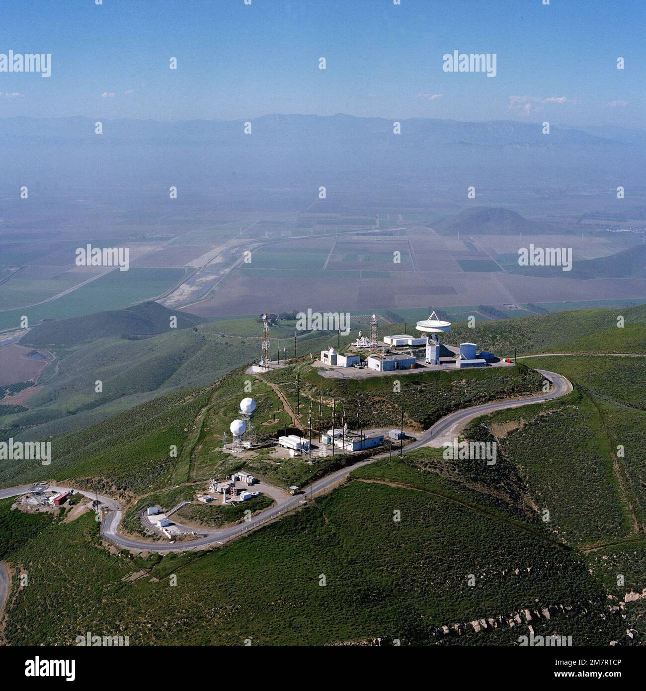 A view of the naval communication facility located on Laguna Peak ...