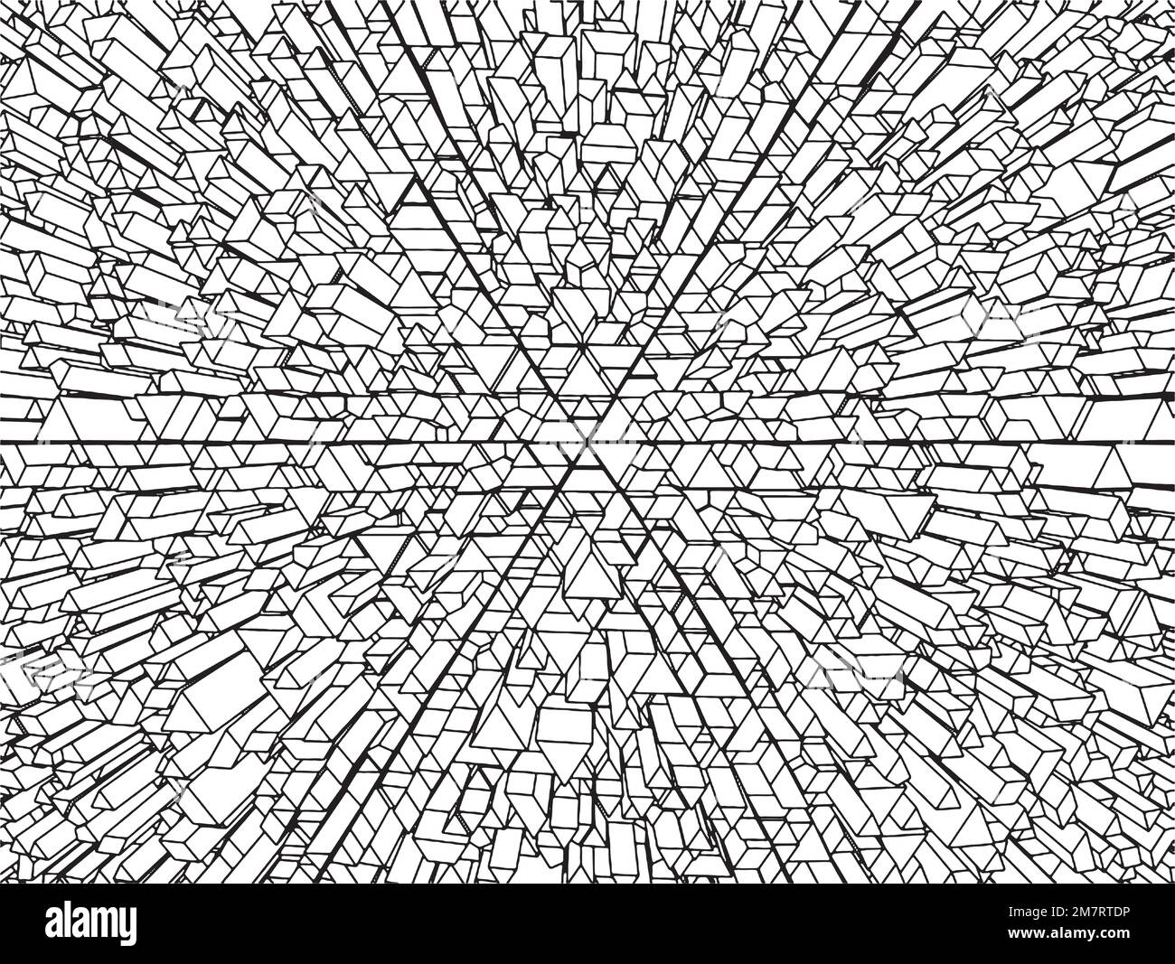 Abstract Urban City Of The Cube And Prism Vector Stock Vector Image ...