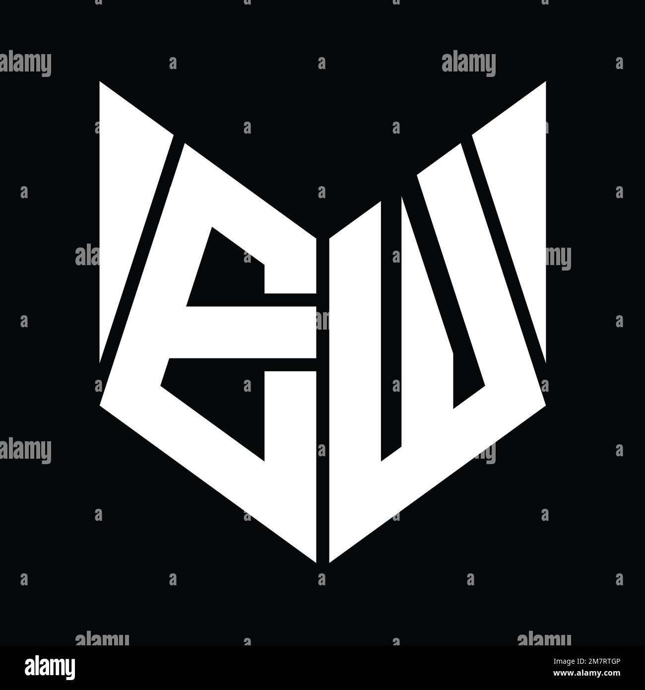 Letter ew logo hi-res stock photography and images - Alamy